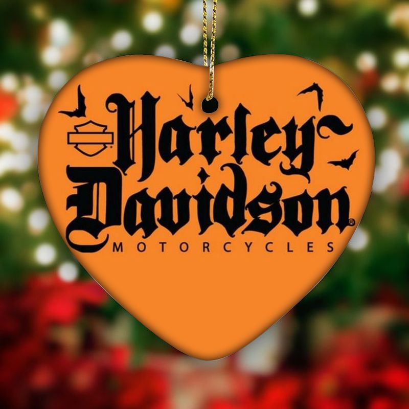 Harley Davidson Motorcycle Ceramic Heart Ornament NABE399 ...