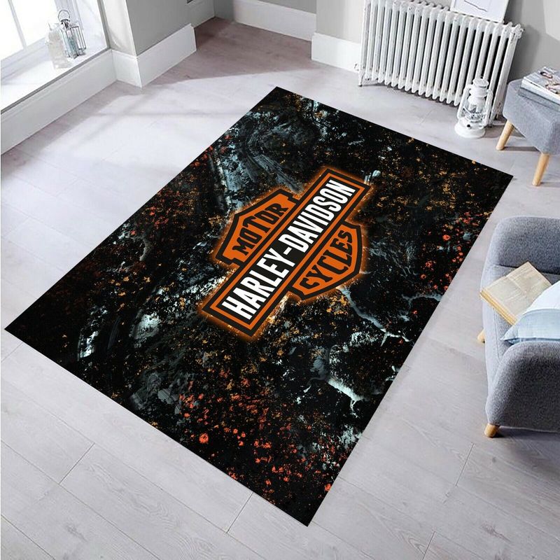 Harley Davidson Motorcycle Rug Home Floor Decor NABI277 ...