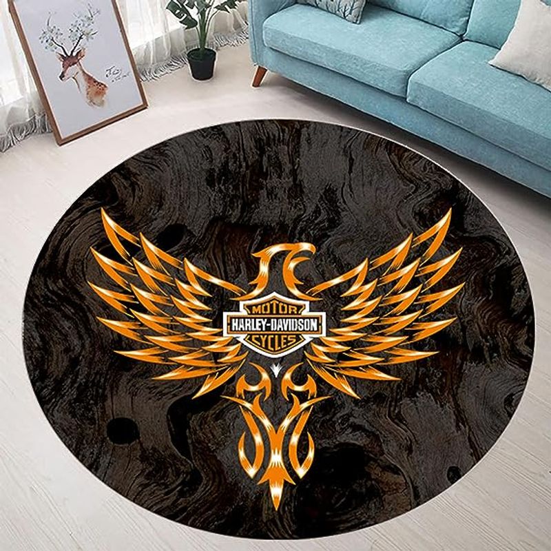 Harley Davidson Motorcycle Round Rug NABB88 – GladysClothing – Print On ...