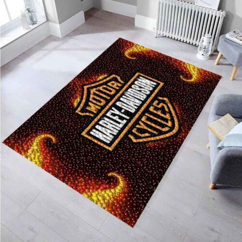 Harley Davidson Motorcycle Rug Home Floor Decor NAAL125 ...