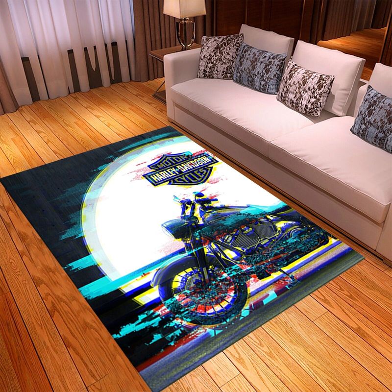 Harley Davidson Motorcycle Rug Home Floor Decor NALA66 – GladysClothing ...