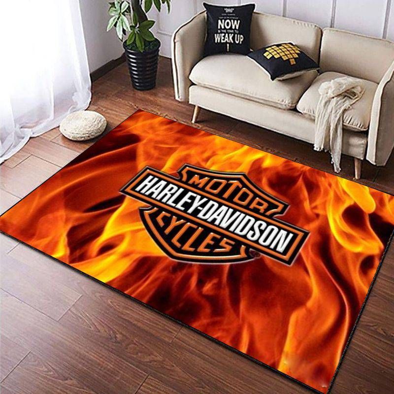 Harley Davidson Motorcycle Rug Home Floor Decor NAMA50 – GladysClothing ...