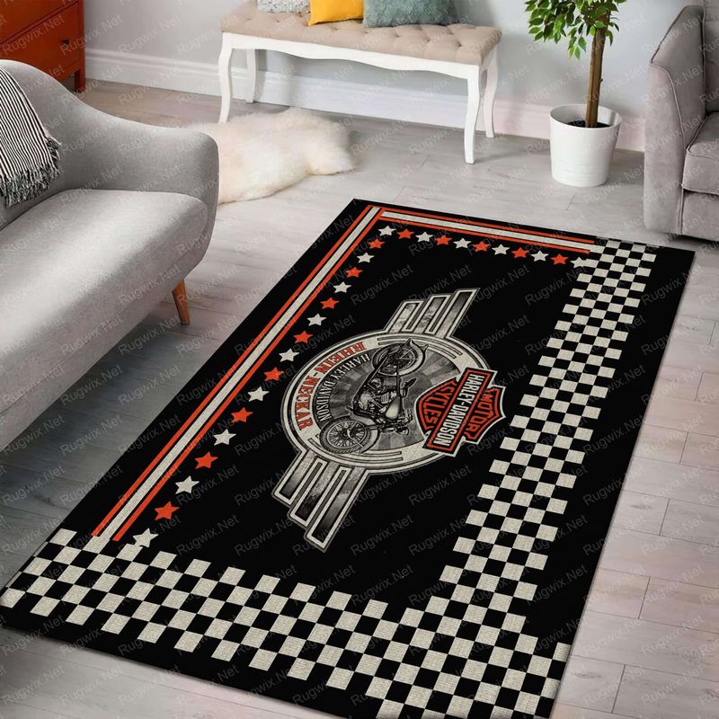 Harley Davidson Motorcycle Rug Home Floor Decor NABH147A ...